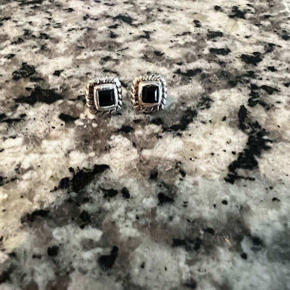 Brighton | Jewelry | Brighton Black Square Studs Beautiful | Poshmark